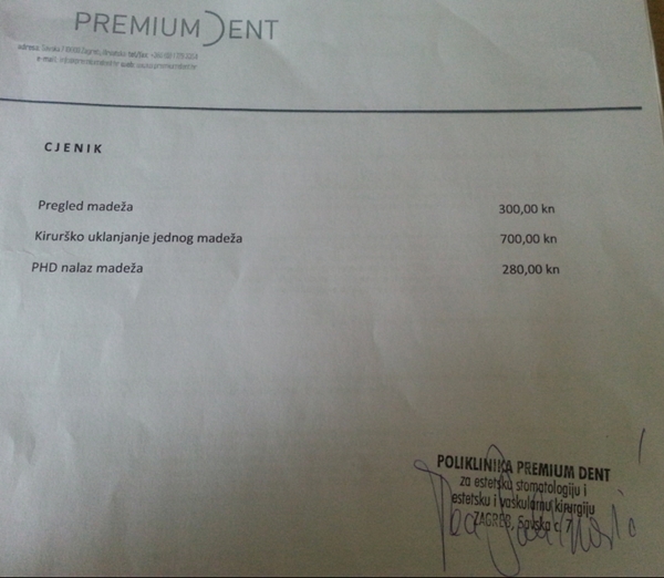 Madeži - dermatološki pregled i kirurško uklanjanje jednog madeža s PHD ...
